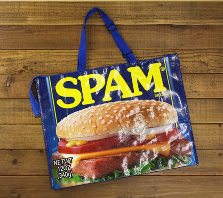 スパム トートバッグ メンズ レディース 大きめ ファスナー付き おしゃれ アメリカン ビニール アメリカン雑貨 エコバッグ SPAM :BG ...