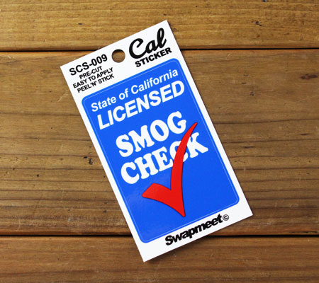ステッカー 車 アメリカン おしゃれ かっこいい アメリカン雑貨 Swapmeet Cal STICKER SMOG CHECK 排気ガス点検 ...