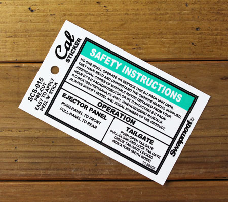 ステッカー 車 アメリカン おしゃれ かっこいい アメリカン雑貨 Swapmeet Cal STICKER SAFETY ...