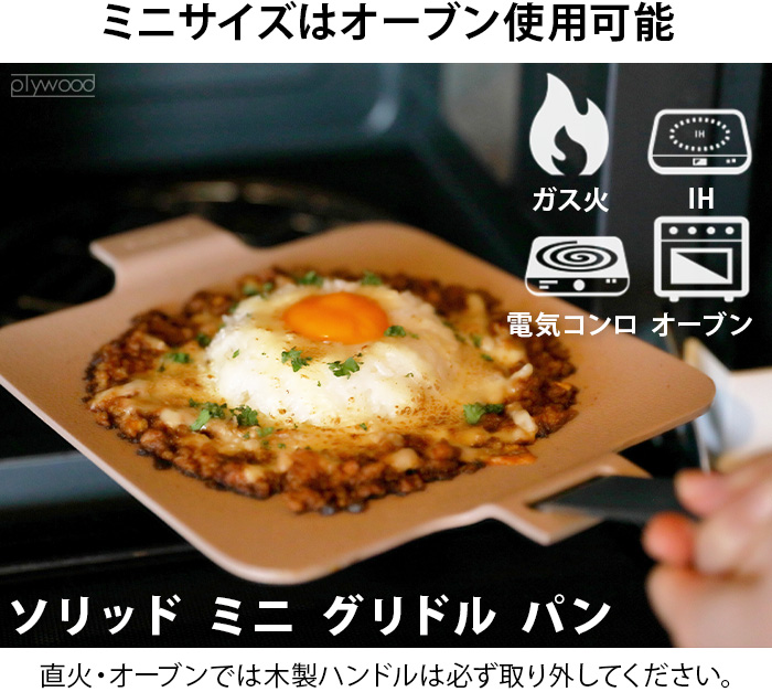 グリルパン スクエア型 IH対応 ガス火対応 オーブン対応 ドクターハウス ソリッド ミニ グリドルパン Dr.HOWS solid mini griddle pan ホットプレート グリドル ...