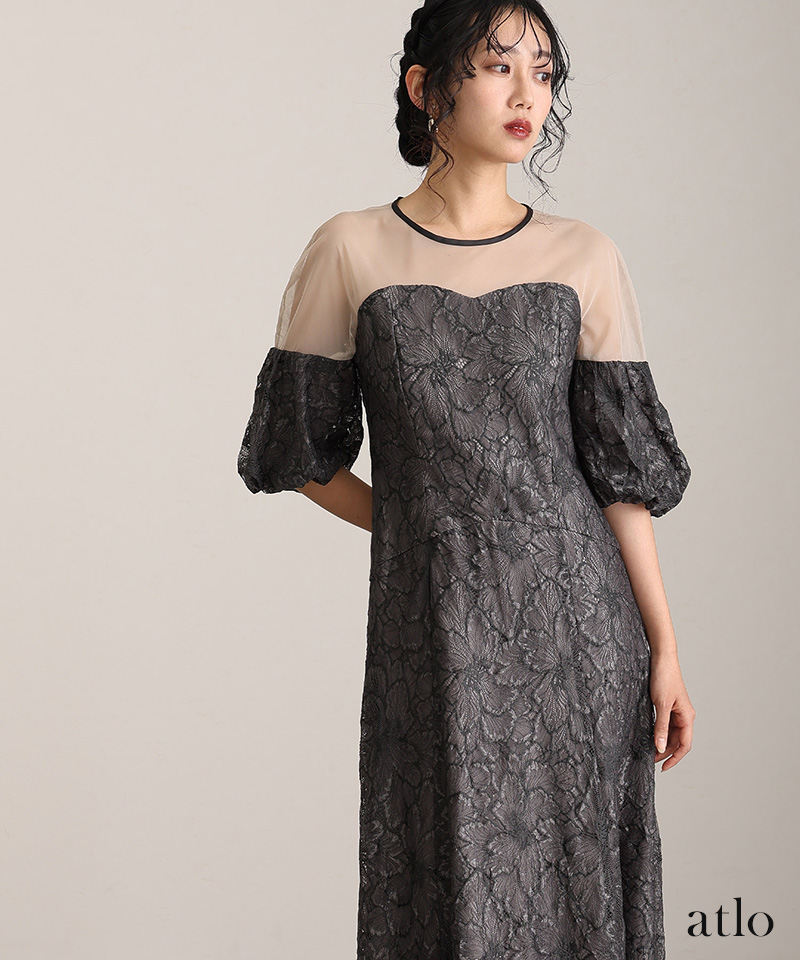 atlo フラワーレース オフショル ワンピース パーティードレス オケージョン 大きいサイズ 結婚式 小柄 かっこいい ドレス フォーマルドレス フォーマル : パーティードレス通販 ...