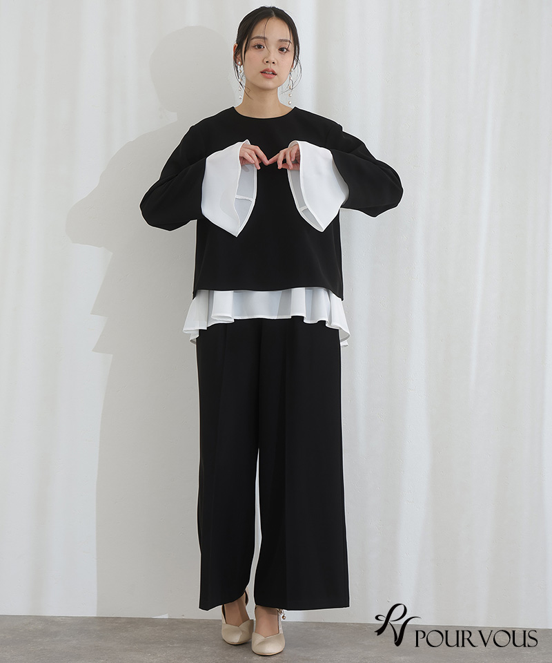 PourVous 3点セット セレモニースーツ 卒業式 入学式 服装 ママ 母 パンツスーツ 卒園式 セットアップ 大きいサイズ 30代 40代 50代 スーツ 七五三 フォーマル 入園式 ...