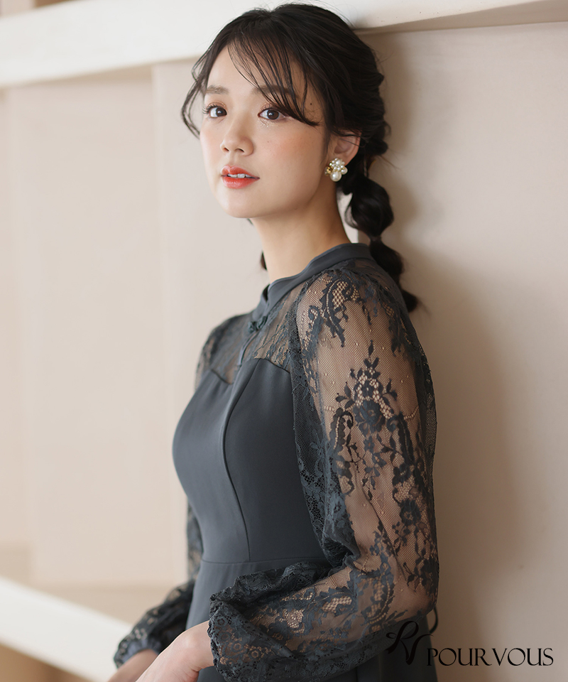 PourVous ワンピース 体型カバー フォーマルドレス 大きいサイズ 結婚式 小柄 小さいサイズ ドレス 韓国 フォーマル パーティードレス 20代 30代 40代 50代 お呼ばれ 上品 ...