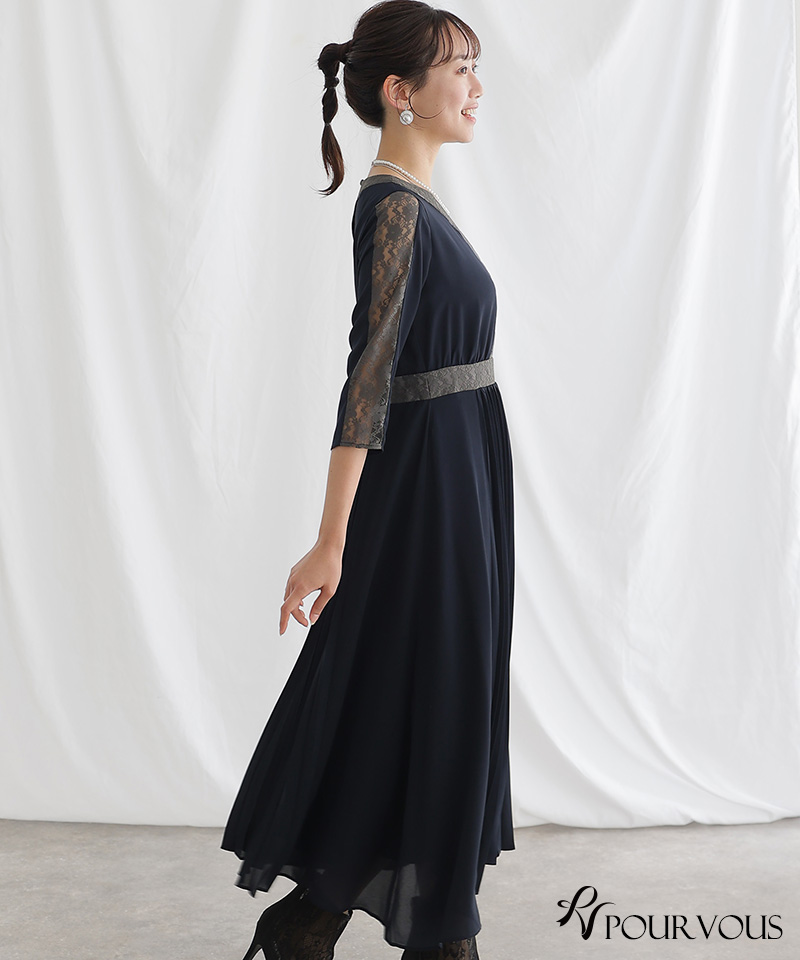 PourVous（プールヴー） ワンピース フォーマルドレス 体型カバー