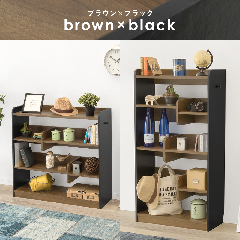 HAGiHARA ディスプレイラック ワイドタイプ ハイタイプ 選べる2タイプ 本棚 オープンシェルフ A4ファイル収納 可動棚 RCC-1606 RCC-1607 : プレプレ - 通販 ...