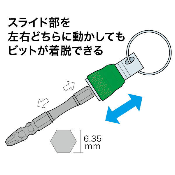 JEFCOM （法人様限定） ビットホルダー 2個入り ドライバー・レンチ 充電ドライバー用ビット [BH-635GBL] ジェフコム jefcom : プロポチ - 通販 - Yahoo ...