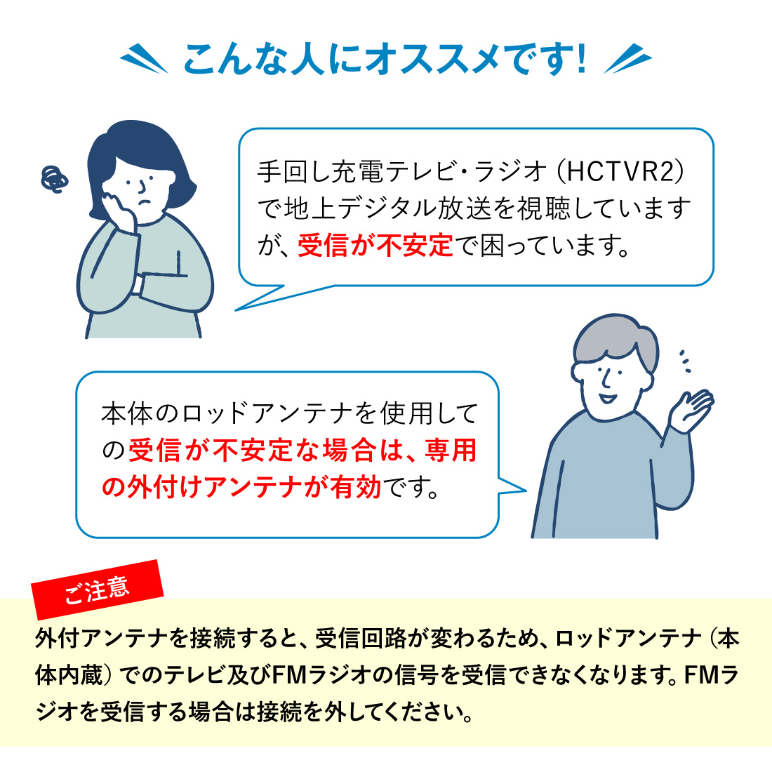 マスプロ（MASPRO） (取寄品) HCTVR2-ANT 外付けアンテナ 手回し充電テレビ・ラジオ専用 3m 室内用 UFH MCX端子 : 電材と作業工具のプロポチ Yahoo!店 ...
