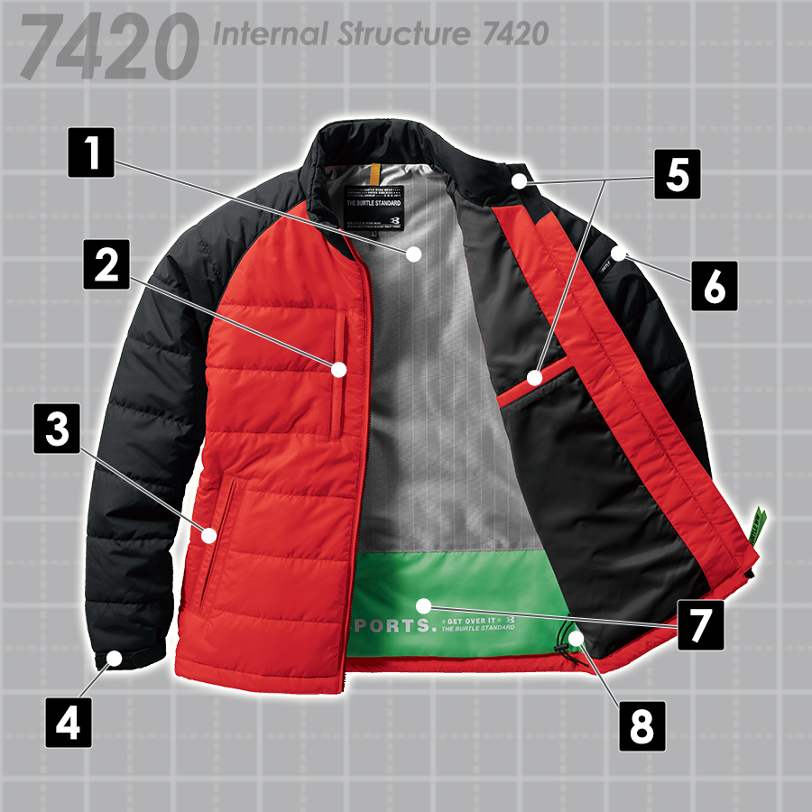 バートル 軽防寒ジャケット 7420 メンズ アウター 撥水 防風 BURTLE 作業服 作業着 :7420:プロノ Yahoo!ショッピング店 - 通販 - Yahoo!ショッピング