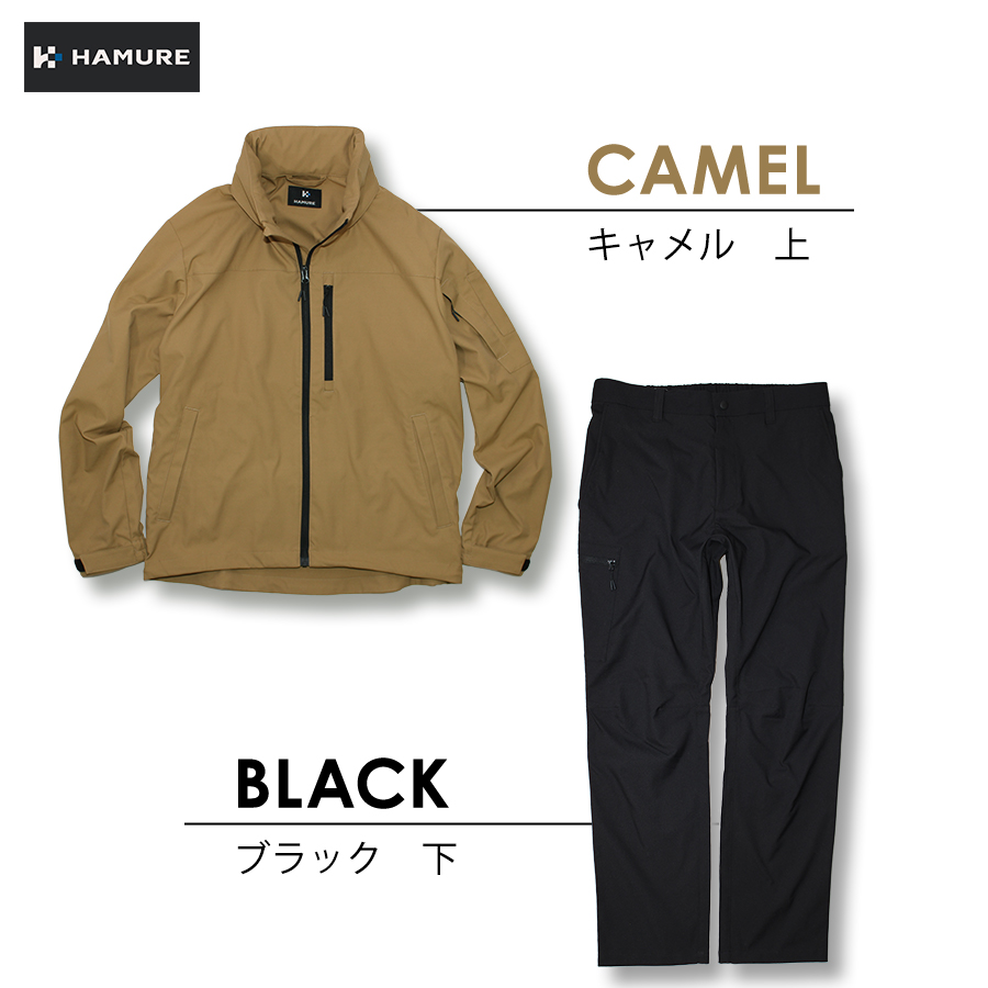 ハミューレ 撥水ワークジャケット+パンツセット HMU-2306set 上下セット 上下組 メンズ ストレッチ 制電 作業服 作業着 ...
