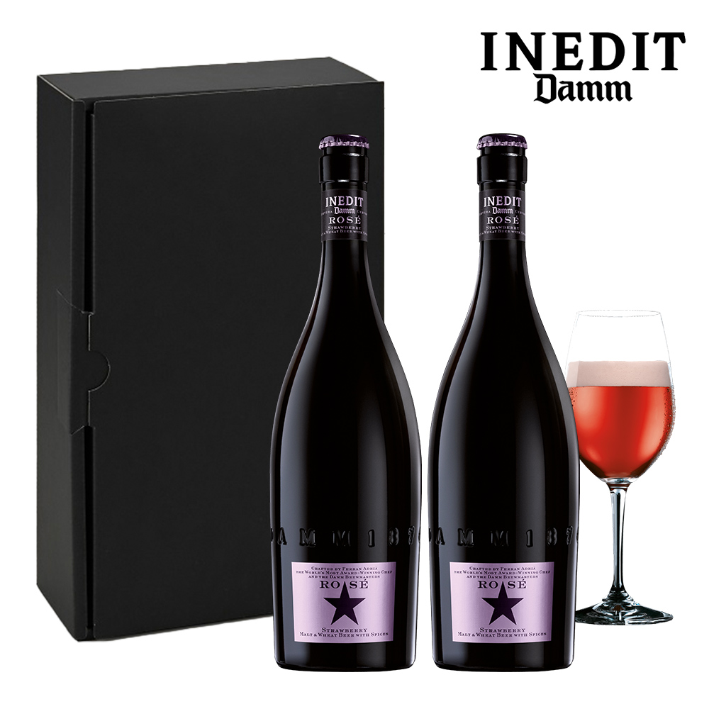 Damm 高級 ビール ギフト INEDIT イネディット 750ml 2本セット ロゼ おしゃれ スペイン 世界のビール 海外ビール 贈り物 ...