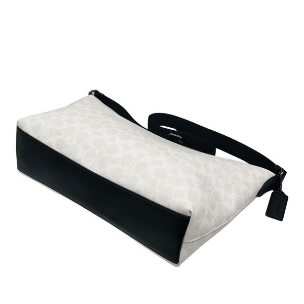 国内発送 コーチ ショルダーバッグ バッグ メンズ COACH バッグ シグネチャー フィン クロスボディ バッグ CAJ91 QBMQV チョーク×ブラック COACH（コーチ） 国内発送 ショルダーバッグ バッグ メンズ バッグ