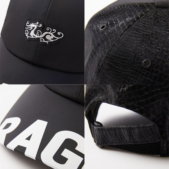 ダンスウィズドラゴン クロコレザー キャップ D3-149120 帽子 ユニセックス ゴルフウェア 2023年秋冬モデル DANCE WITH DRAGON Dance With Dragon（ダンスウィズドラゴン） クロコレザー キャップ D3