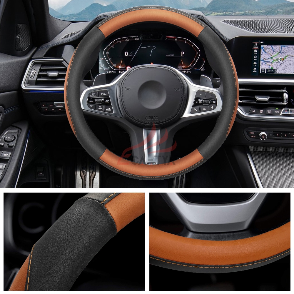 マツダ CX−3 ハンドルカバー ステアリングカバー O型 ツートン 握りやすい 薄いタイプ 潤い手触り 滑り止め 耐熱 車用品 1P BJ-OS : bj-os-059 : リーディングハイ ...