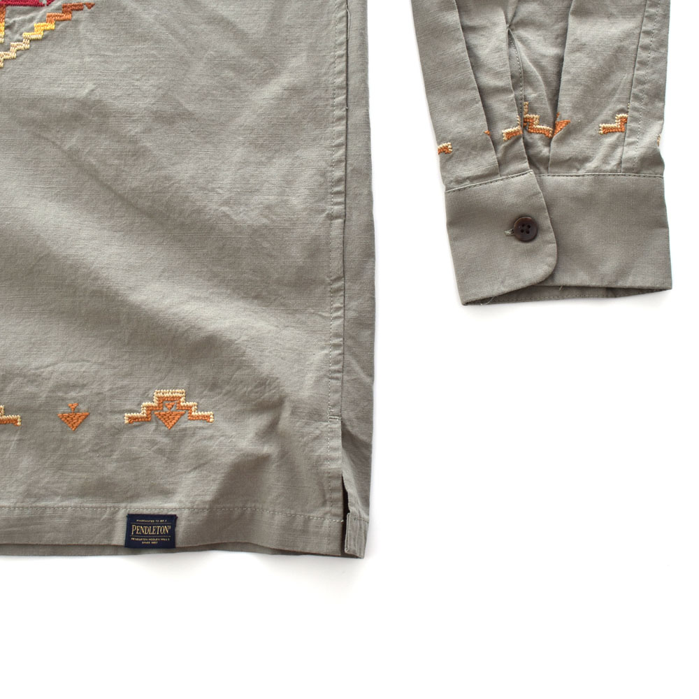 PENDLETON ペンドルトン 長袖シャツ エンブロイダリー オープンカラー ポケット 4475-7006 メンズ レディース 開襟 刺繍 ネイティブ柄 : レイダース - 通販 ...