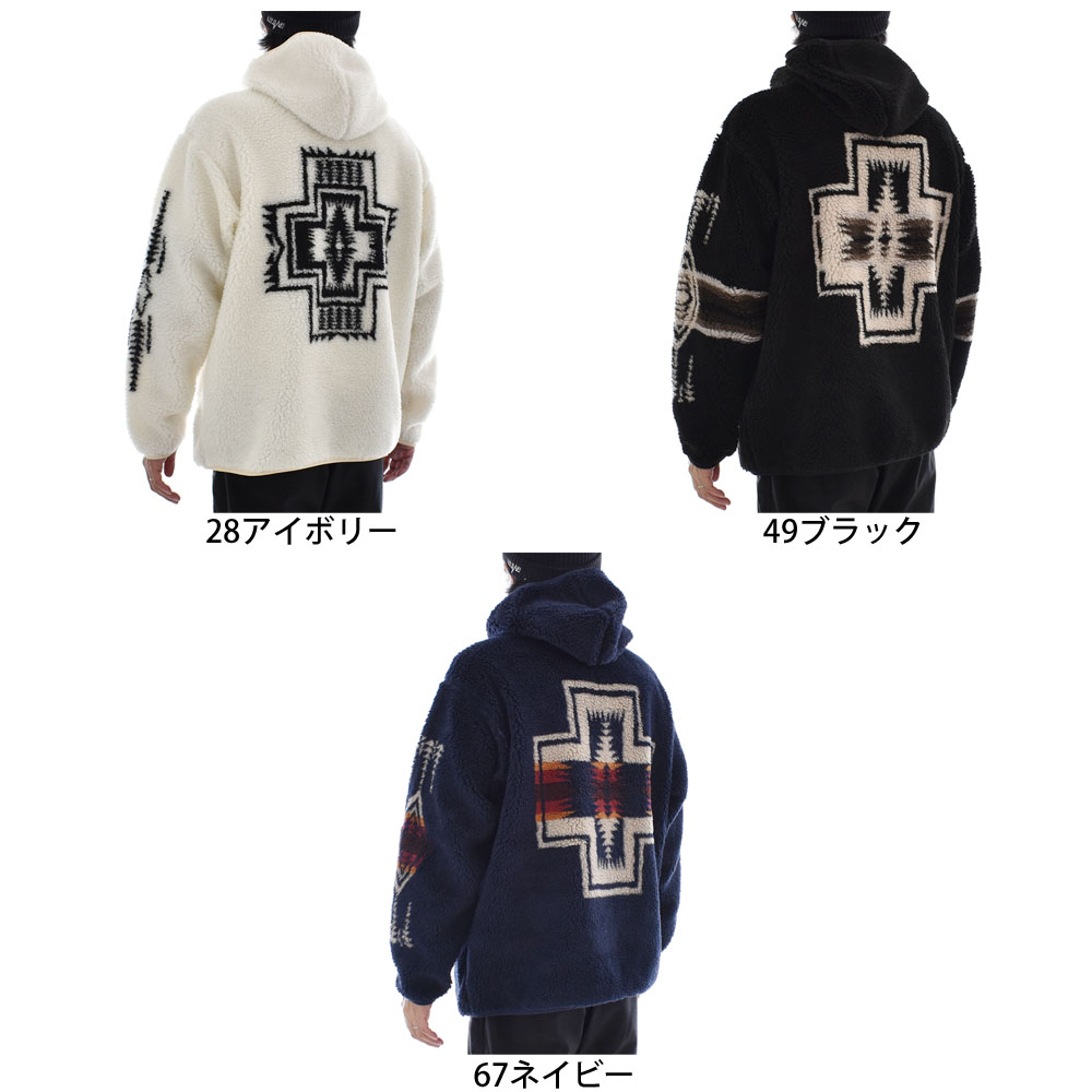 PENDLETON ペンドルトン ボアフリースパーカー ボア ジップ フーディー 4475-7016 メンズ レディース 男女兼用 ボアフリース 暖かい ネイティブ柄 : レイダース - 通販 ...