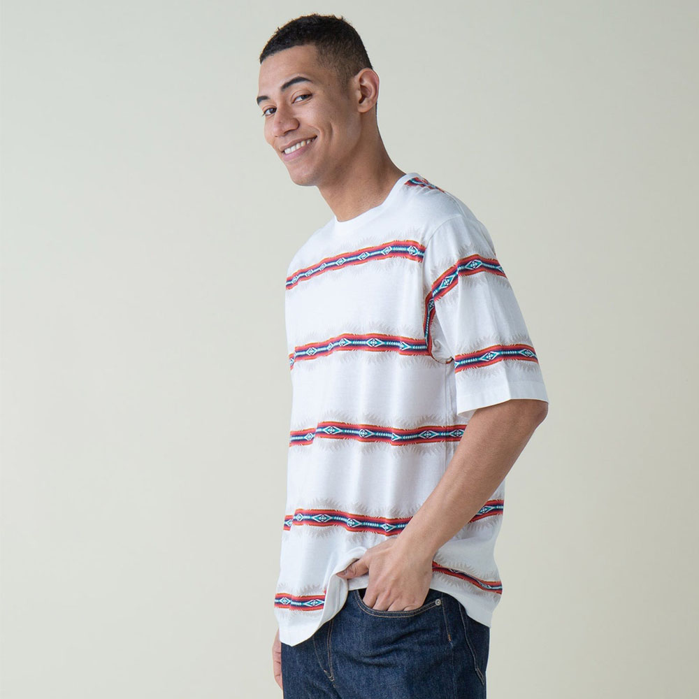 PENDLETON ペンドルトン 半袖Tシャツ ジャガード Tシャツ Jacquard Tee 5275-0018 メンズ レディース オーバーサイズ ネイティブ柄 ジャガードボーダー ...