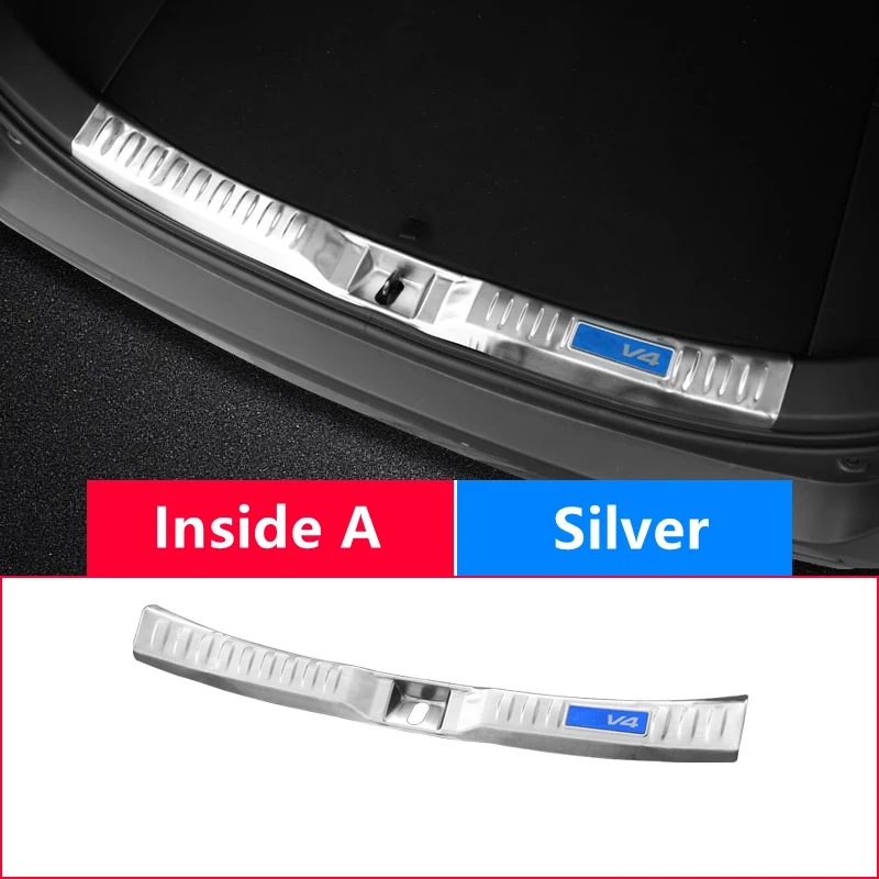 Car Trunk End Trim Protection Cover Rear Door Scuff Plate Decoration ...