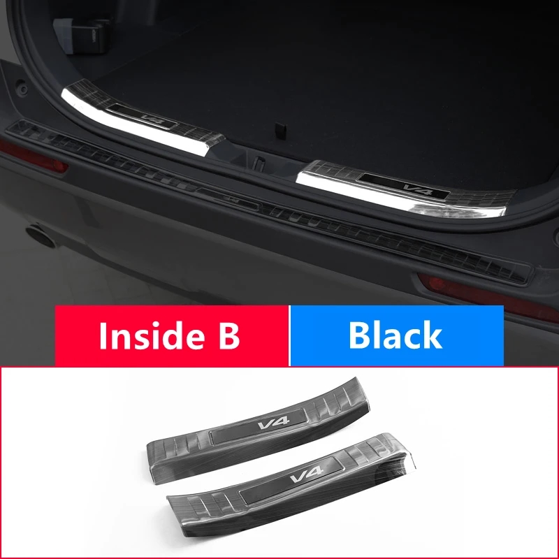 Car Trunk End Trim Protection Cover Rear Door Scuff Plate Decoration ...