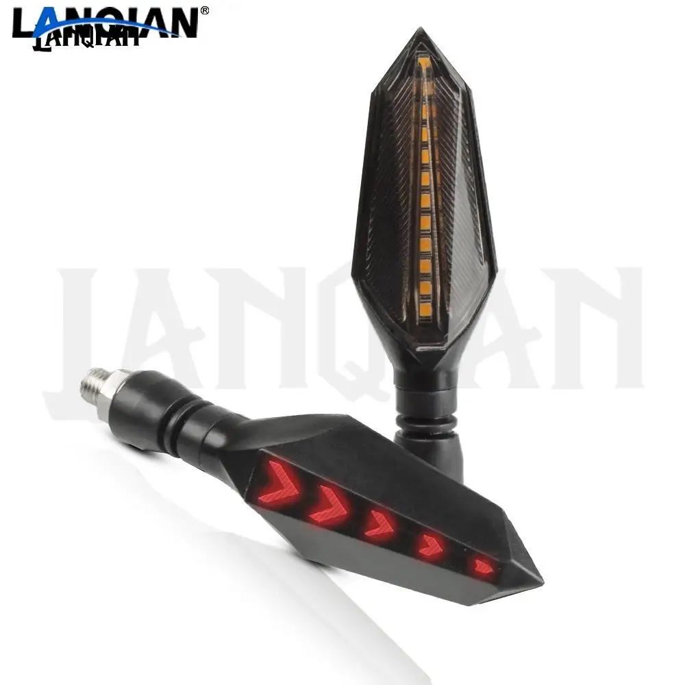 汎用品 バイク ウィンカー シグナル Floウィング ウォーター Flhing LED ライト テールライト ヤマハ YZF R1 r3 R6 ...