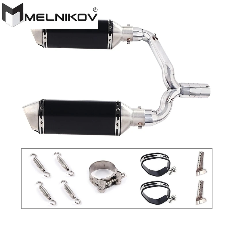 Sリップ-On スズキ GSR400 GSR600 BK400 BK600 GSR BK 400 600 バイク エキゾースト マフラー 中間 ...