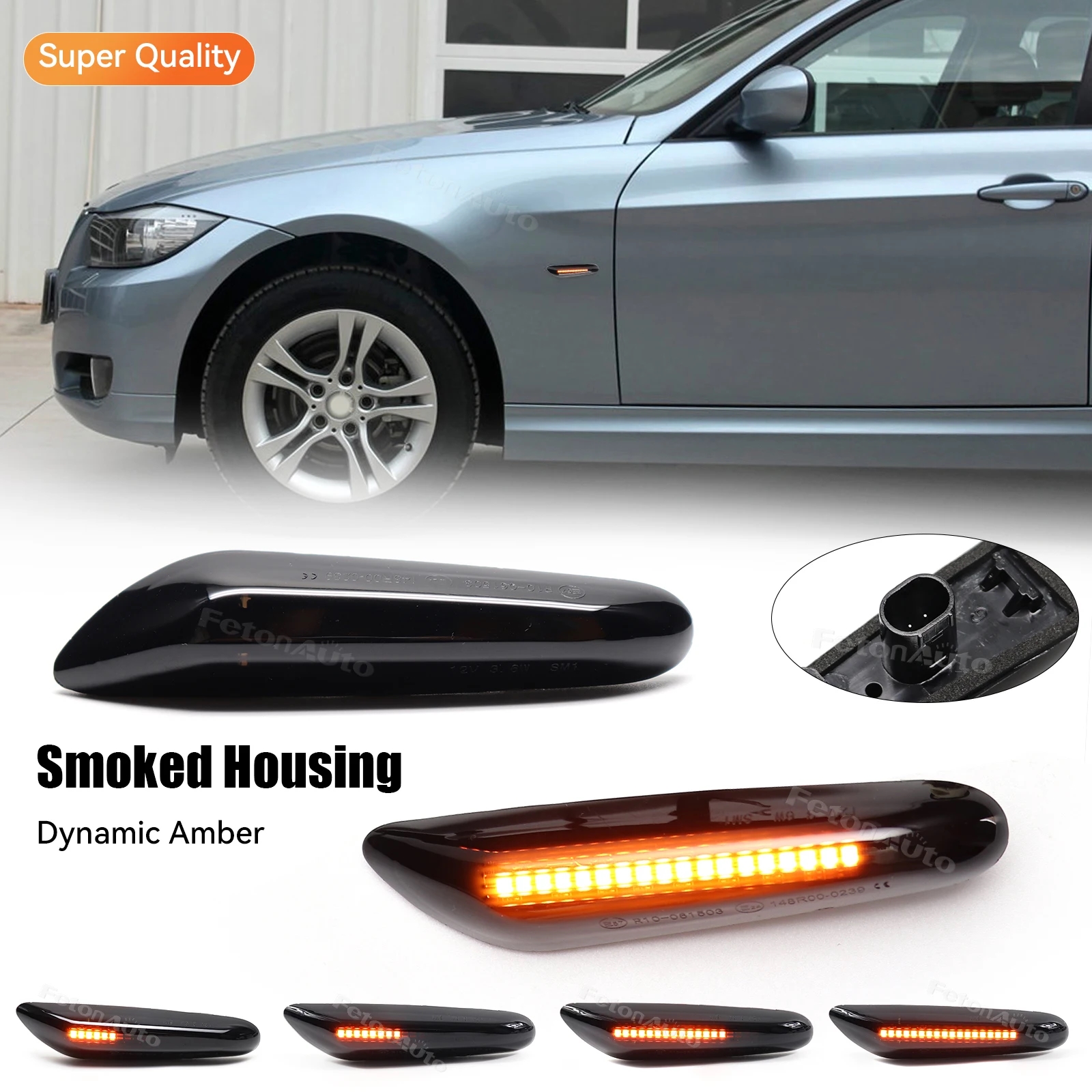 【並行輸入品】 BMW E60 E61 E87 E90 E91 E92 E93 E81 E82 E88 E46 X3 E83 X1 E84 LED Flashing シーケンシャル ウィンカー ...