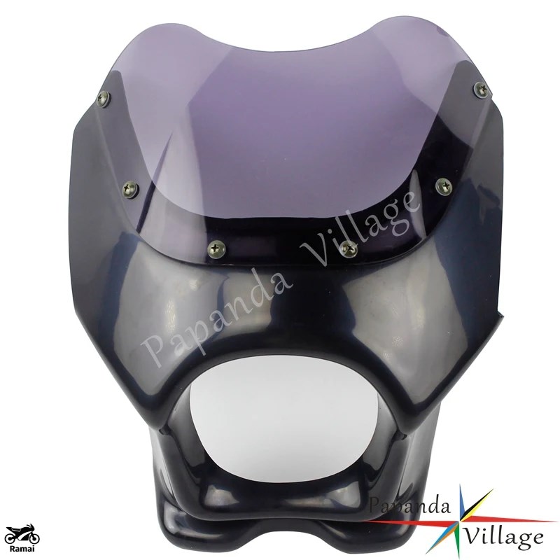 Black Motorcycle Front Headlamp Cover Headlight Fairing Cowl For Honda ...