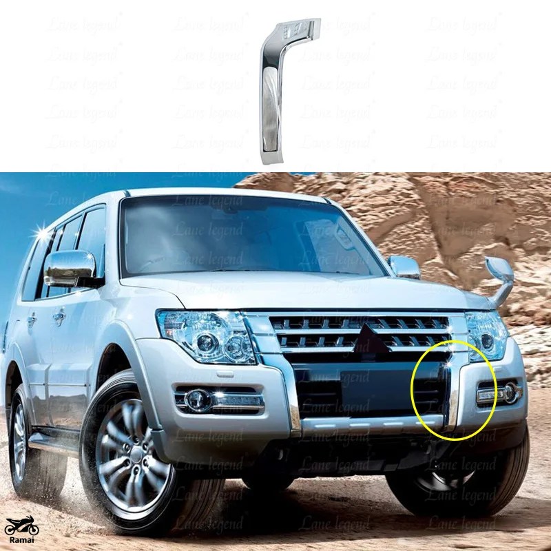フロント バンパー メッキ カバー ミツビシ パジェロ モンテロ V93 V97 V98 2015年 2016年 2017年 : ラマイストア - 通販 - Yahoo!ショッピング