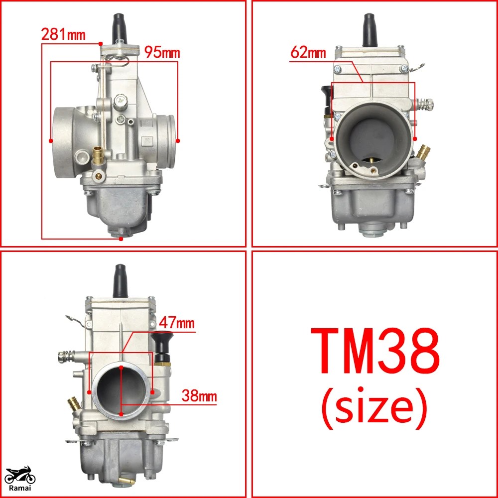 【並行輸入品】 Mikuni キャブレター TM 24 28 30 32 34 38 Flat Se Spigot キャブ TMX 50 ...