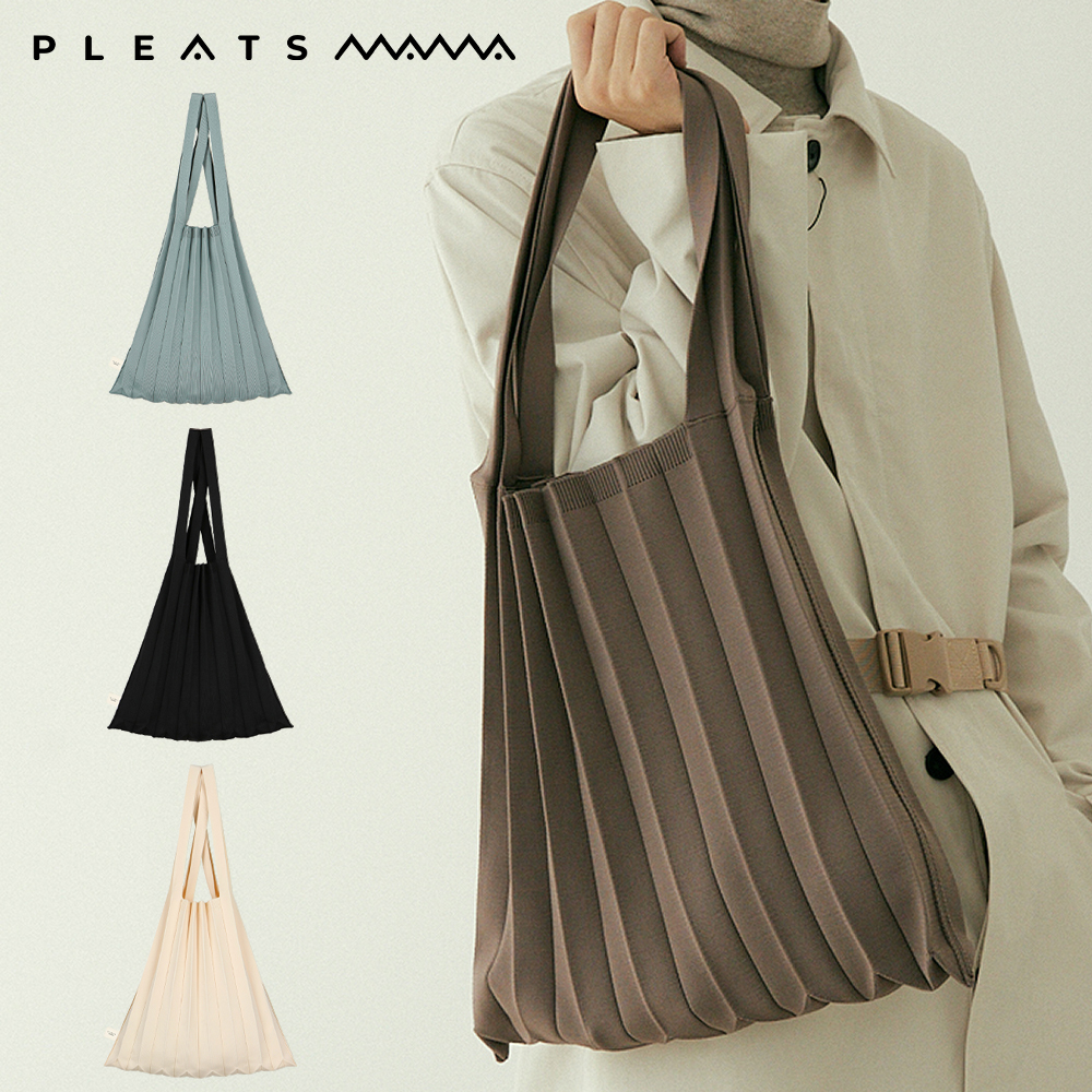 PLEATS MAMA プリーツママ ラッフルミニトートバッグ【RUFFLE MINI TOTE BAG】トートバッグ ミニバッグ ニットバッグ 伸縮 サブバッグ 韓国ファッション ...