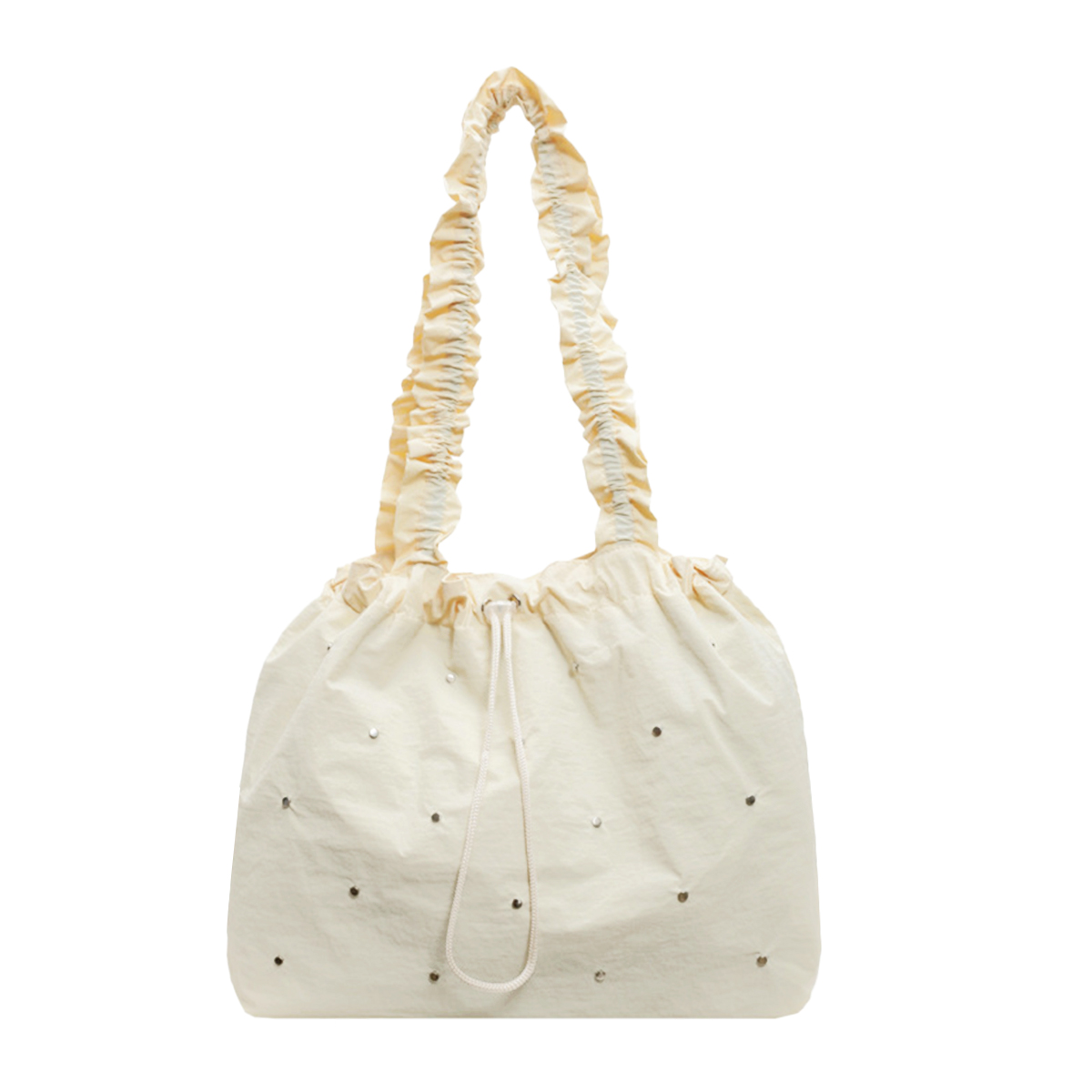 GISELLE トートバッグ レディース ギャザー ナイロン A4 肩掛け 軽量 撥水 大容量 巾着 大きめ 通学 旅行 : RARELEAK - 通販 - Yahoo!ショッピング