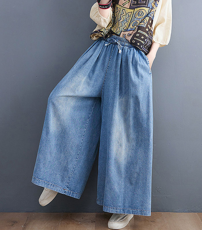 uricca ワイド デニム パンツ レディース 楽ちん 春 夏 体型カバー おしゃれ ボトムス ポケット 大きいサイズ ゆったり(送料無料)^b463^ : uricca ウリッカ - 通販 ...