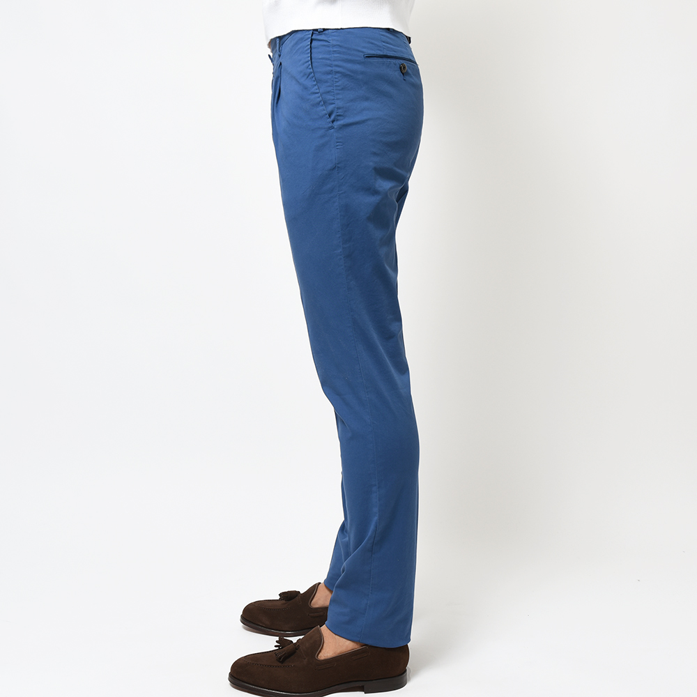 PT TORINO ピーティー トリノ コットン ストレッチ ギャバジン ガーメントダイ 1プリーツ パンツ GENTLEMAN FIT ...