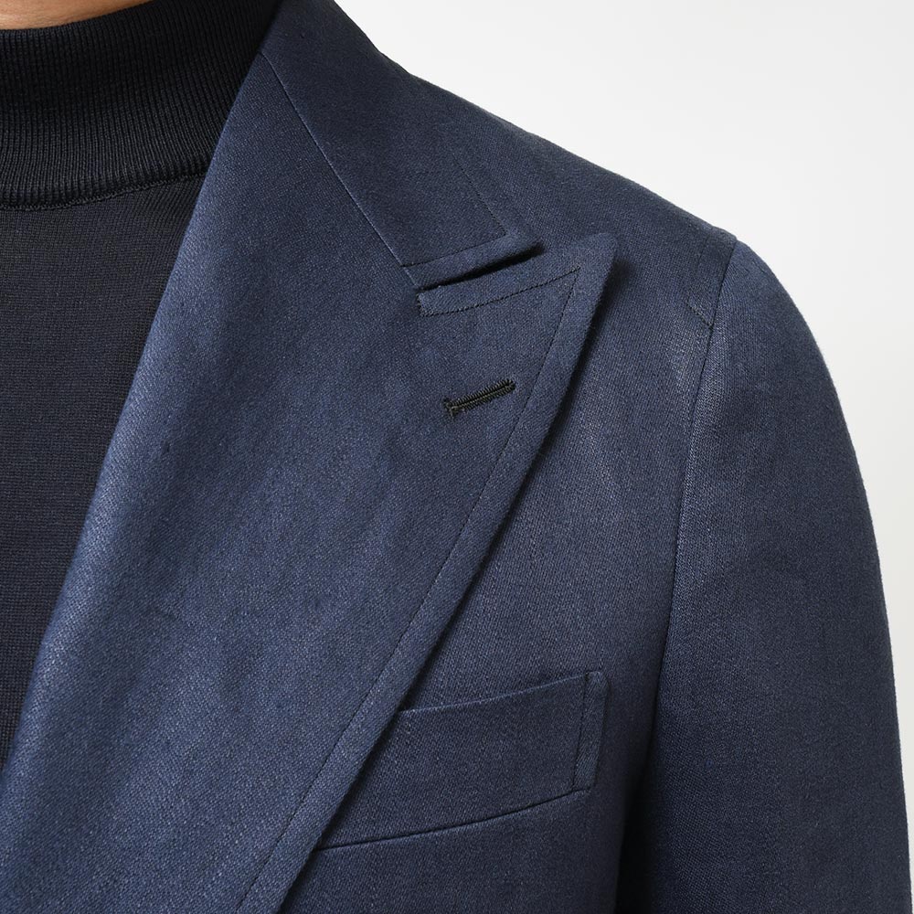 Paul Stuart ポールスチュアート リネン メタルボタン チェンジポケット ワイドピークドラペル ダブル4Bジャケット : 37031000175 : ring - 通販 ...