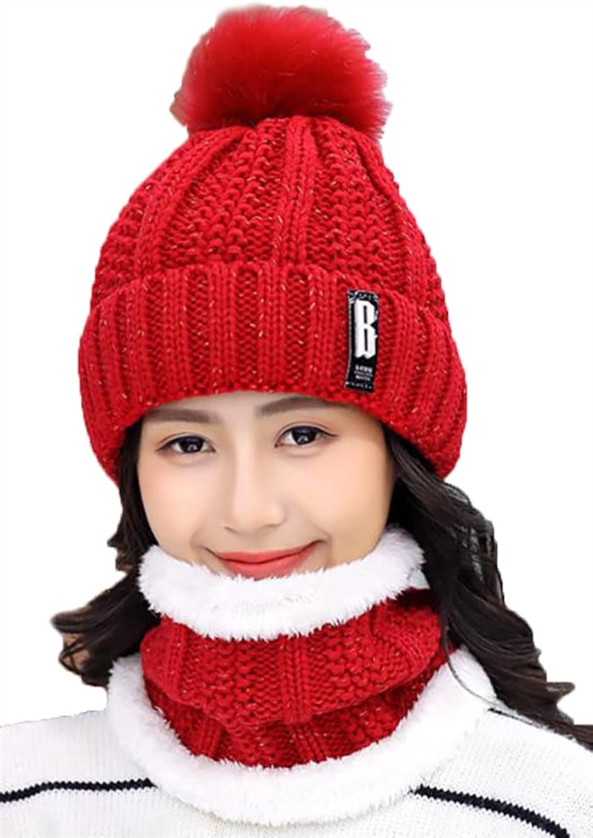 ネックウォーマー ニット帽 レディース セット 防寒 スキー スノボ 秋 冬 (レッド, Free Size) : REAPRI - 通販 - Yahoo!ショッピング