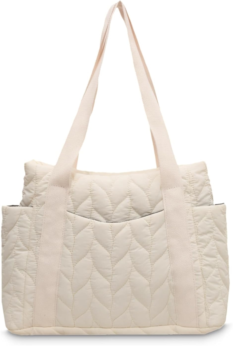 トートバッグ レディース A4 大容量 軽量 キルティング やわらか サイドポケット 肩掛け 手提げ マザーズ 通勤(ホワイト) : REAPRI - 通販 - Yahoo!ショッピング