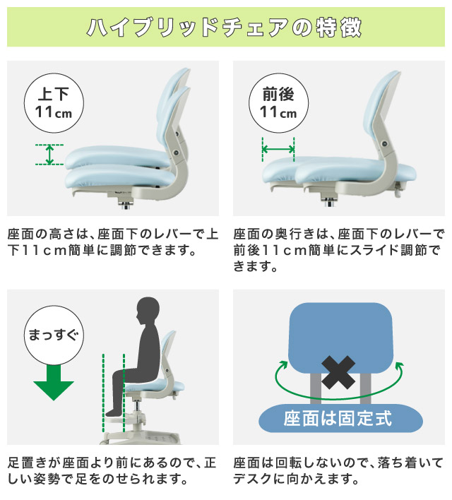 KOIZUMI 学習チェア ハイブリッドチェア ファブリックタイプ CDC-475LB CDC-476BE CDC-477NB CDC ...
