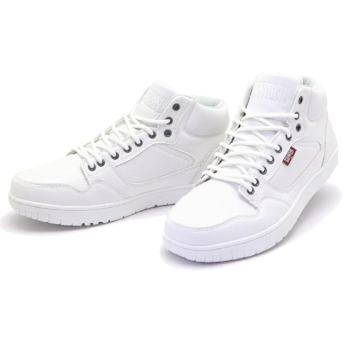 EDWIN エドウィン EDW-7971 スニーカー メンズ ハイカット 靴 黒 白 ブラック ホワイト 幅広 3E 防水 防滑 クッション シンプル おしゃれ 通勤 通学 : Reload ...