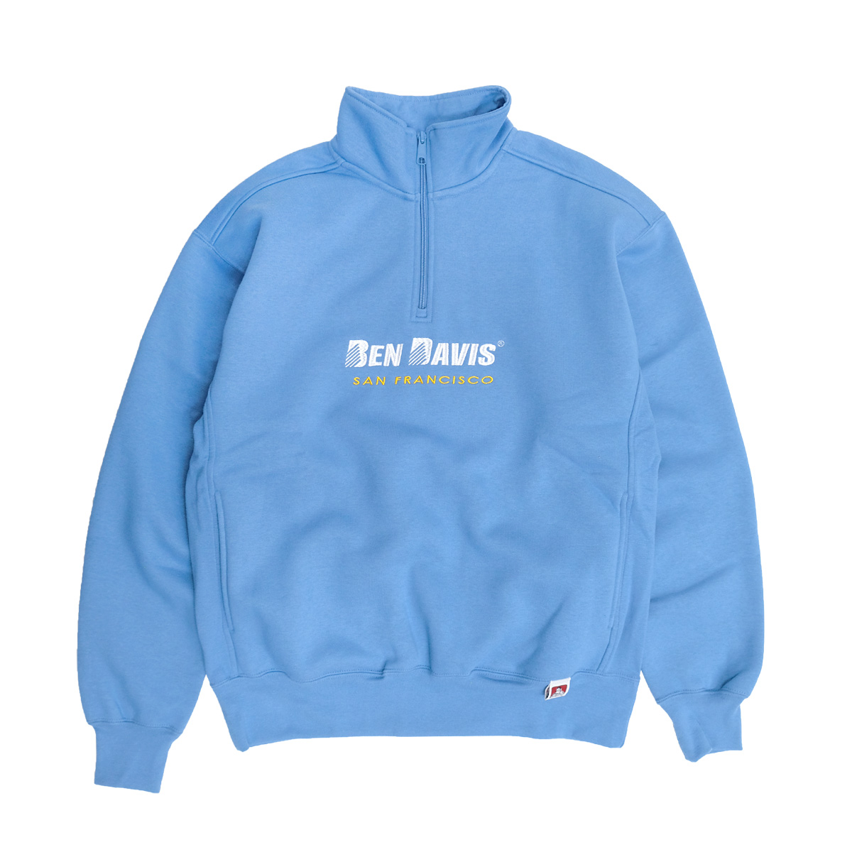 BEN DAVIS スエット ベンデイビス 2023 ロゴ刺繍 ハーフジップ スウェット メンズ 裏起毛 ヘビーウエイト トレーナー BEN ...
