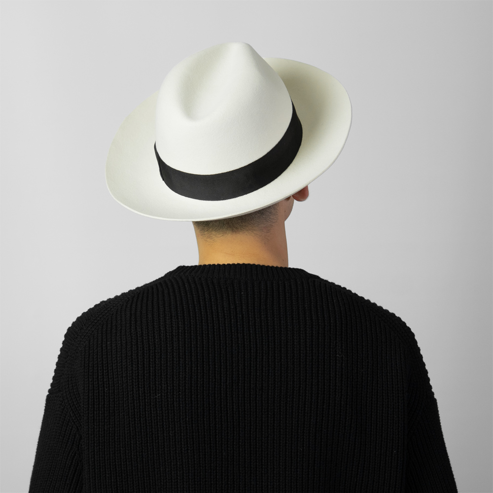 帽子 ハット つば広ハット メンズ レディース 中折れハット 白