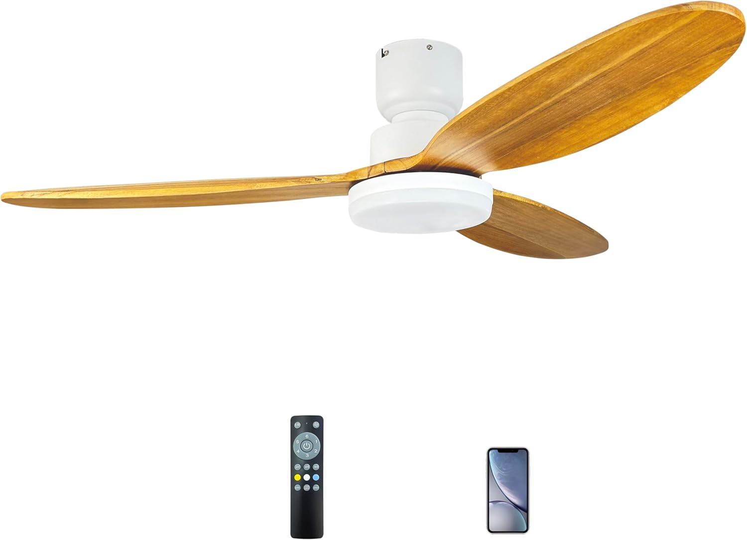 リュウド TUYA app.対応 スマホでもリモコンでも操作できるLEDシーリングファンライト DC静音モーター 大型3枚本木羽根 調光調色 引掛けシーリング用 6畳 8畳 SG-8175TY ...