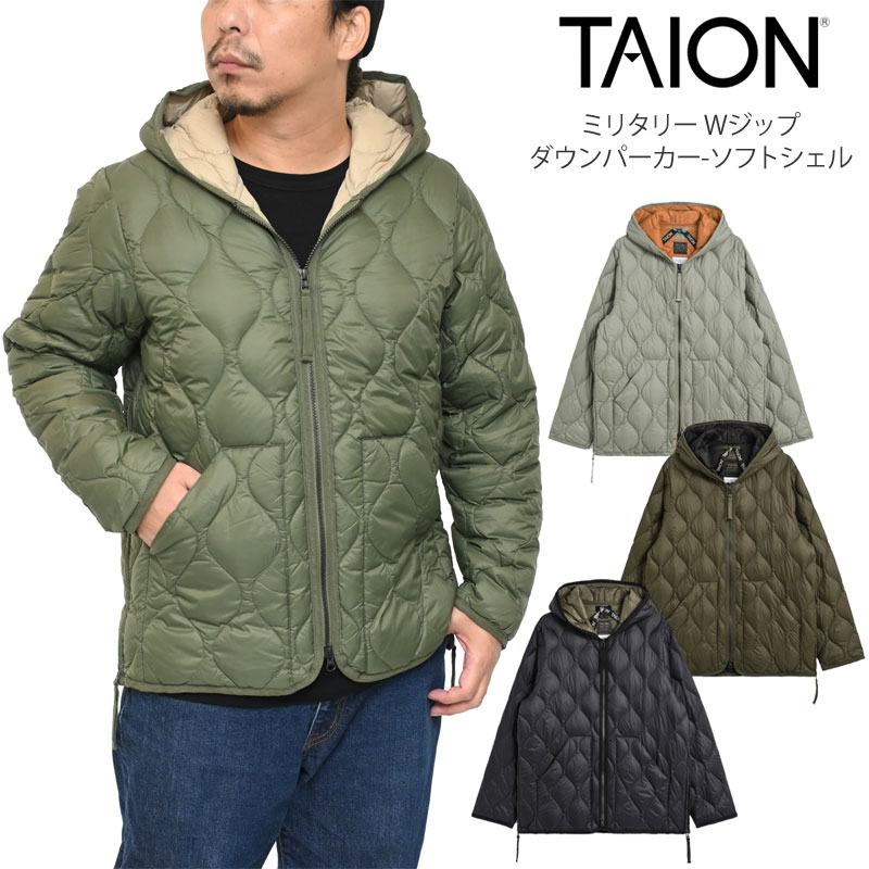 TAION（タイオン） ダウン メンズ レディース ミリタリー Wジップ