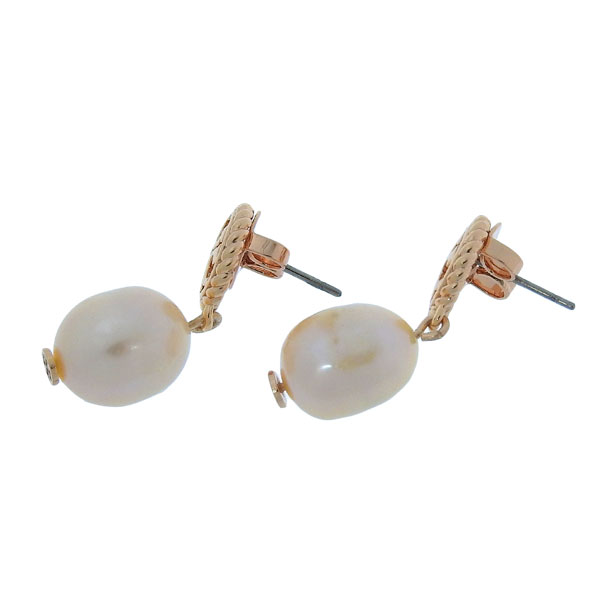 TORY BURCH トリーバーチ アクセサリー レディース ピアス イヤリング アウトレット ローズゴールド ROPE LOGO DROP ...