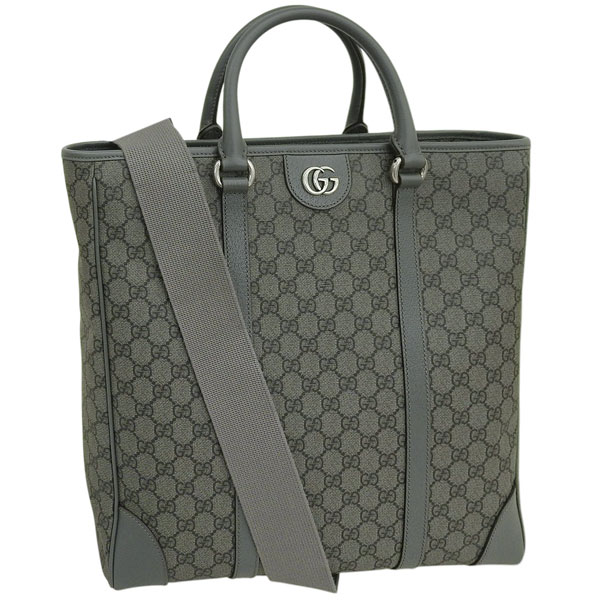 GUCCI グッチ バッグ メンズ 2WAY トートバッグ ショルダーバッグ アウトレット グレーブラック TOTE 763316FACJY1244 A4対応 : FASCINO(ファッシノ ...