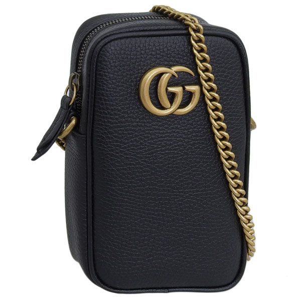 GUCCI グッチ バッグ レディース ショルダーバッグ アウトレット レザー ブラック O ITEM W SH.GG ...