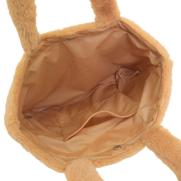 sanrio（サンリオ） キティ バッグ レディース トートバッグ フェイクファー ベージュ KTダイカットファートート 64 LEO ...