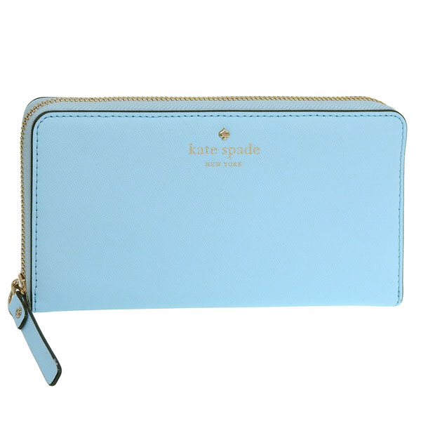kate spade NEW YORK（ケイト・スペード ニューヨーク） ケイトスペード 財布 レディース 長財布 レザー スカイブルー ...