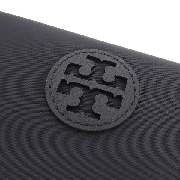 トリーバーチ コスメポーチ 化粧ポーチ レディース アウトレット ナイロン ブラック MEDIUM NYLON COSMETIC CASE ...