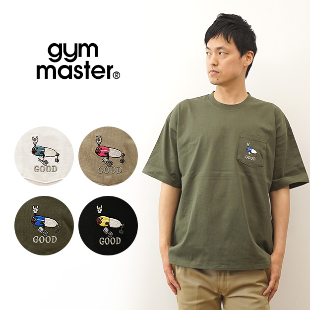 gym master ジムマスター Tシャツ ポケT 7.4oz ルアー 刺繍 ビッグ ポケット TEE メンズ 半袖 ビッグシルエット ...