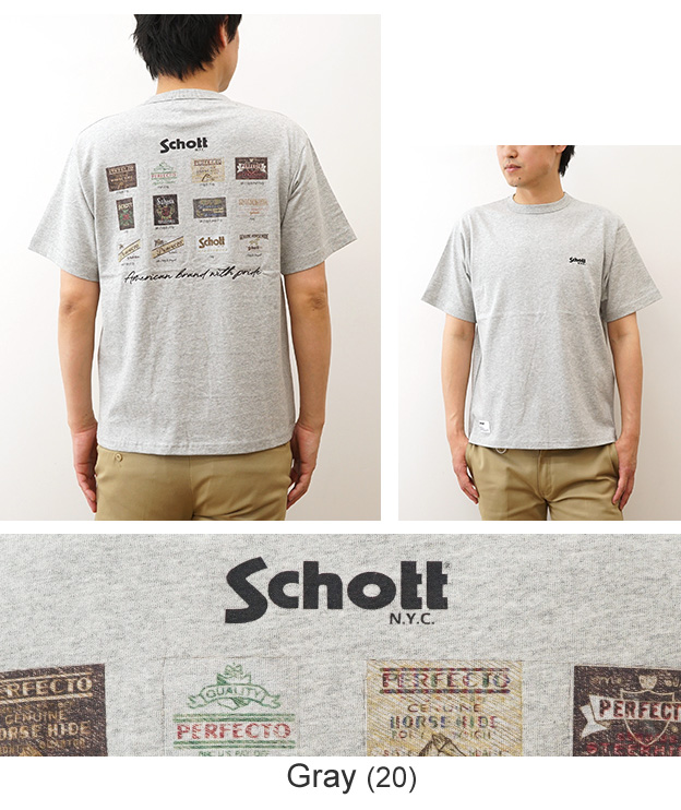 Schott N.Y.C ショット Tシャツ アーカイブタグ メンズ レディース 白 黒 大きいサイズ 綿100% 厚手 半袖 プリント ロゴ ...