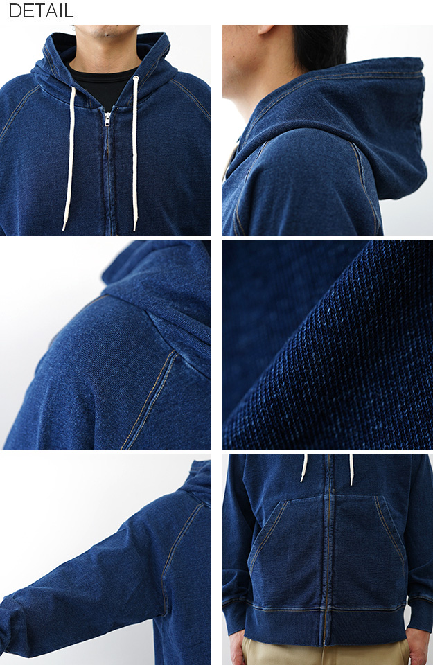 gym master（ジムマスター） 11oz インディゴ スウェット ジップ